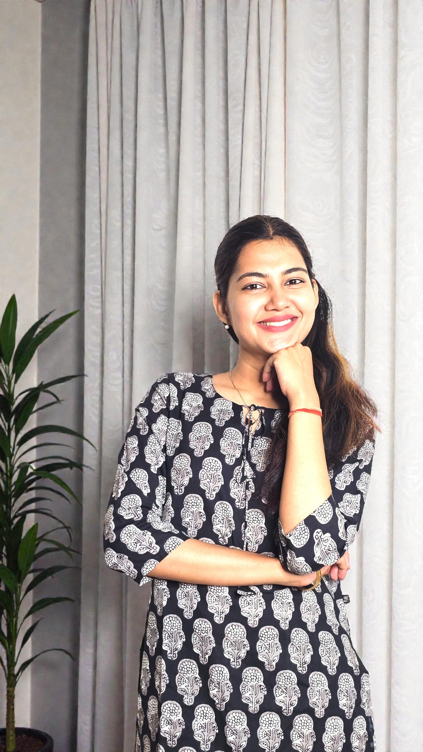 Evara – Black & Ivory Block Print Cotton Co-ord Set – Tanti