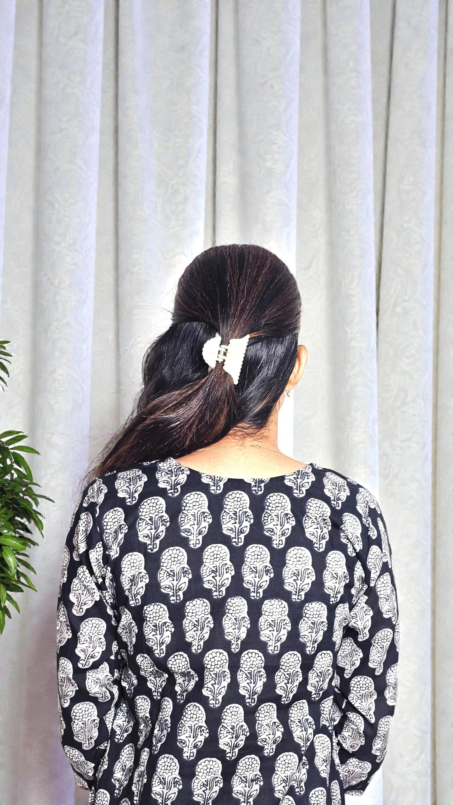 Evara – Black & Ivory Block Print Cotton Co-ord Set – Tanti